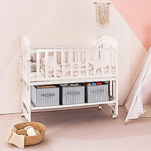 GRANNY SAYS Bundle of 3-Pack Rectangular Large Storage Bins & 3-Pack Rectangular Medium Storage Bins