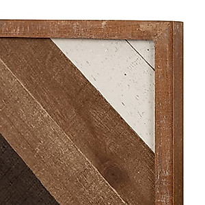 Kate and Laurel Ballez Wood Plaque Art Set, 3 Piece, Multi/Brown, 3