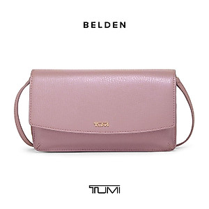 TUMI - Belden Crossbody Wallet Bag - Multipurpose Leather Travel Wallet - With Pockets & Card Holder - 4.5" x 8.0" x 1.3" - Pearl Pink