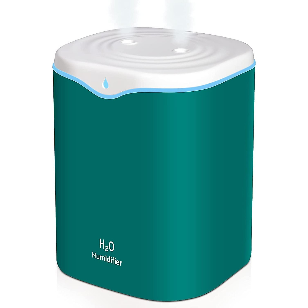 Humidifiers for Bedroom, 2L Cool Mist Humidifiers for bedroom, USB Portable Desk Humidifier, Quiet Ultrasonic Humidifier with Auto Shut-Off and 7-Color Light. SPURUPS