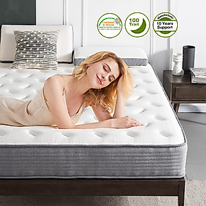 King Mattress, DIGLANT 10 Inch Hybrid Tight Top Mattress, Memory Foam Pocket Spring Mattress Sleep Supportive & Pressure Relief, Medium Firm Feel Mattress in a Box, CertiPUR-US Certified
