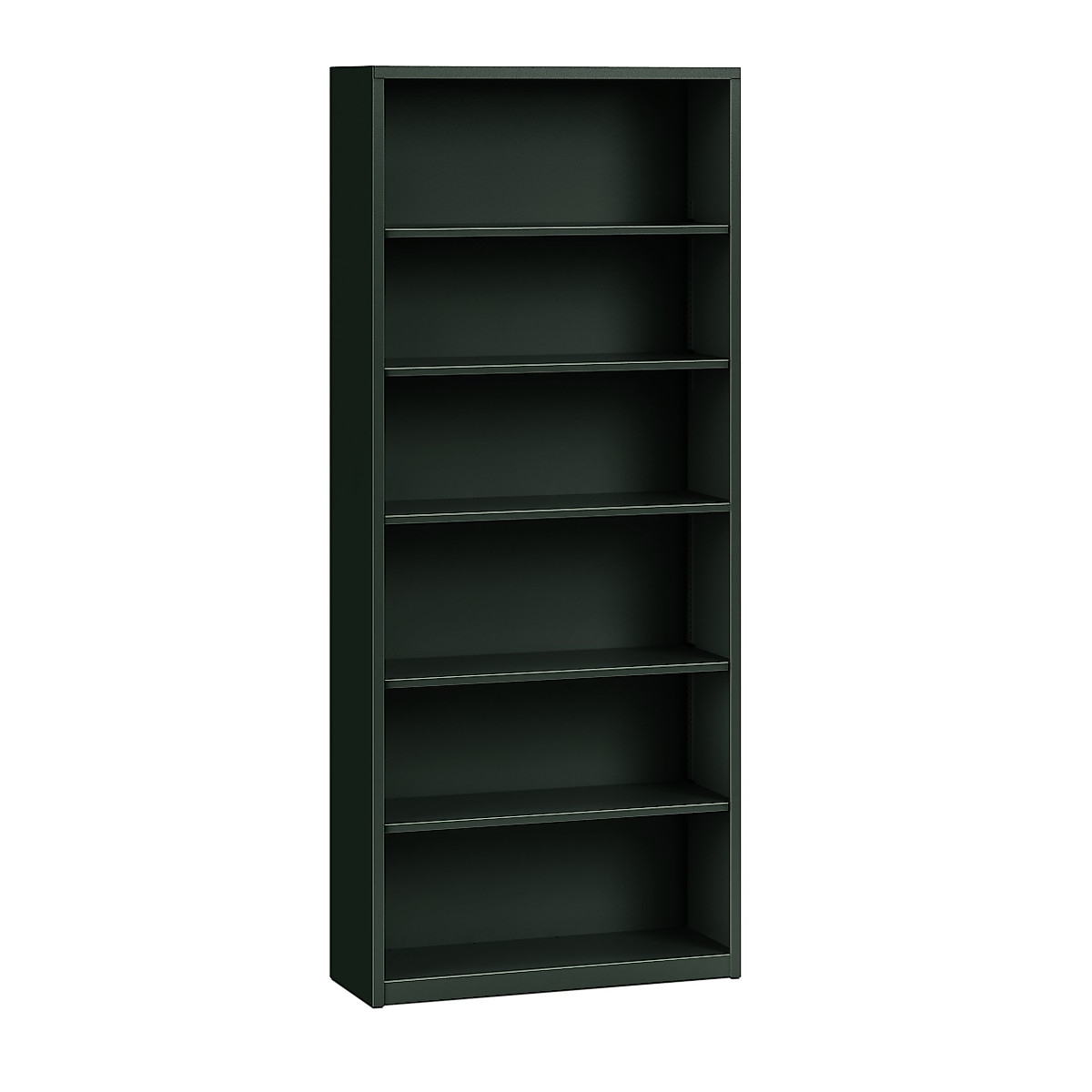 HON Brigade Metal Bookcase - Bookcase with Six Shelves, 34-1/2w by 12-5/8d by 81-1/8h, Charcoal (HS82ABC)