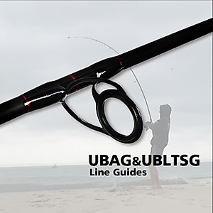 Fiblink Surf Spinning Fishing Rod 2-Piece Carbon Travel Fishing Rod (Length: 10')