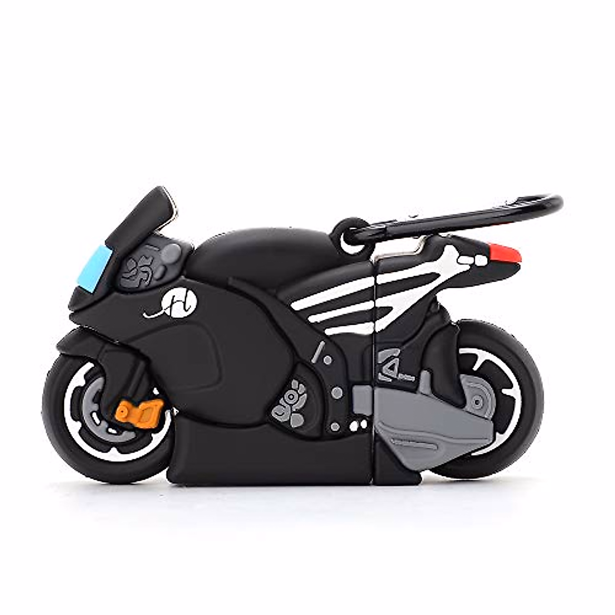 iFunny Case for Airpods Case,Airpods 2 Case,3D Cartoon Cool Motorcycle Airpod Design Man Boys Kids Shockproof Keychain Protective Soft Silicone Case for Airpods 1 & 2 Charging Case (Motorcycle)