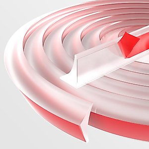 78inch Shower Threshold Water Dam Barrier Shower Door Bottom Seal Strip, Silicone Rubber Kitchen Sink Splash Guard, Corner Dam Water Retaining Strip for Countertop, Shower, Bathroom (Transparent)
