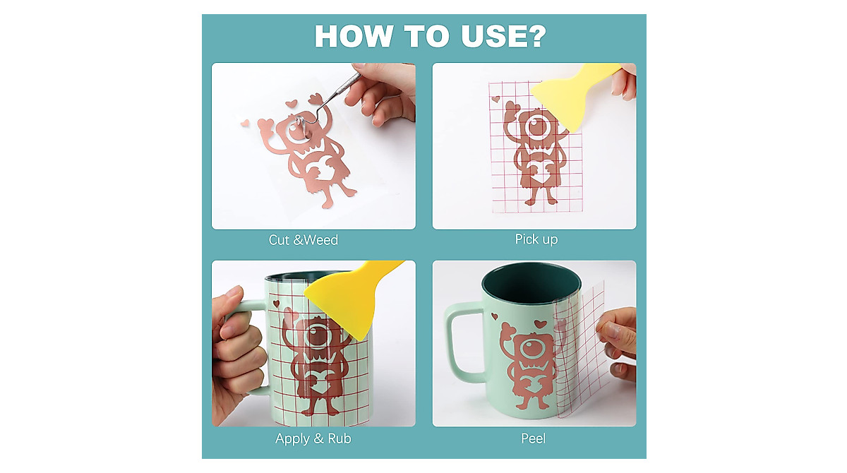 HTVRONT Rose Gold Metallic Vinyl - Easy Crafting