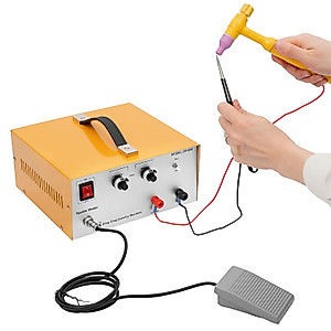 Gdrasuya10 600W 80A Pulse Spot Welder Jewelry Spot Welding Machine with Foot Pedal Control, Spot Welder Welding Machine Gold Silver Jewelry Spot Fast Welding Tool Earring Welding Machine