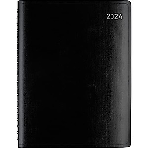 2024 Office Depot® Brand Weekly/Monthly Planner, 8" x 11", Black, January to December 2024, OD710800