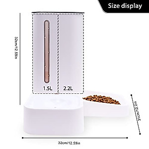 2 in 1 Gravity Cat Food and Water Bowl Set,Automatic Cat Feeder Water Dispenser for Dogs -All-in-One Pet Feeder for Small to Medium Dogs and Cats,Pets