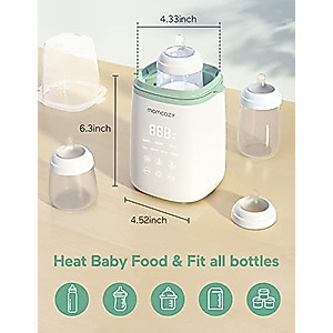 Momcozy Smart Baby Bottle Warmer, Fast Baby Milk Warmer with Accurate Temperature Control and Automatic Shut-Off, Multifunctional Bottle Warmers for Breastmilk or Formula