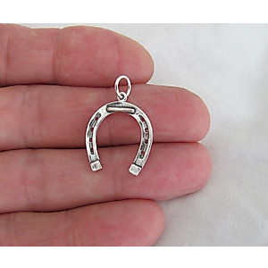 Charm - Sterling Silver - Jewelry - Pendant - Horseshoe