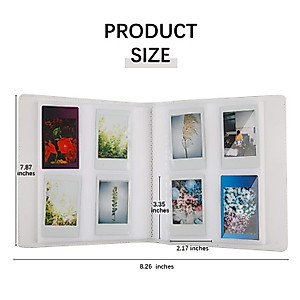 Ruibytree 256 Pockets Mini Photo Album - Fits for Fujifilm Instax Mini 12 Mini 11 Mini 9 Mini 8 Mini 40, Polaroid Snap PIC-300, Kodak Mini 3-Inch Film(white)