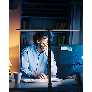 Mefine Desk Lamp w/ Clamp Home Office-Eye-Caring Office Computer Led Desk Light w/ Flexible Gooseneck, 22W Bright Architect Study Clip Lamp Desk Adjustable Task Lighting Stepless Dimming (wf-2032)