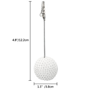 OBPSFY 5 Pack Place Card Holder - Golfball Resin Ball Base Memo Clip Holder Stand,Table Memo Number Name Card Holder with 16 Pcs Cards,Table Number Holders for Wedding Party Graduation Birthday