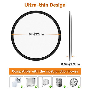 4PACK LED Flush Mount Ceiling Light Fixture Black, 9Inch 24Watt, 3000k/4500k/6000K LED Ceiling Light, Ultra Slim Flush Mount LED Ceiling Lamp for Bedroom, Living Room, Kitchen, Hallway,NOT-DIMMABLE