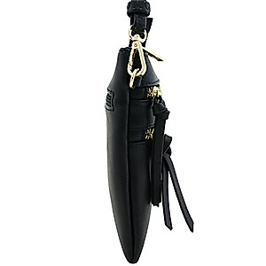 Isabelle Functional Multi Pocket Crossbody Bag (BLACK)