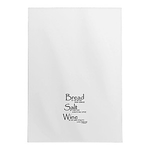 Bread Salt Wine Housewarming Gift For Women Wonderful Life Quote Bread Salt Wine Decorative Kitchen Tea Towel White
