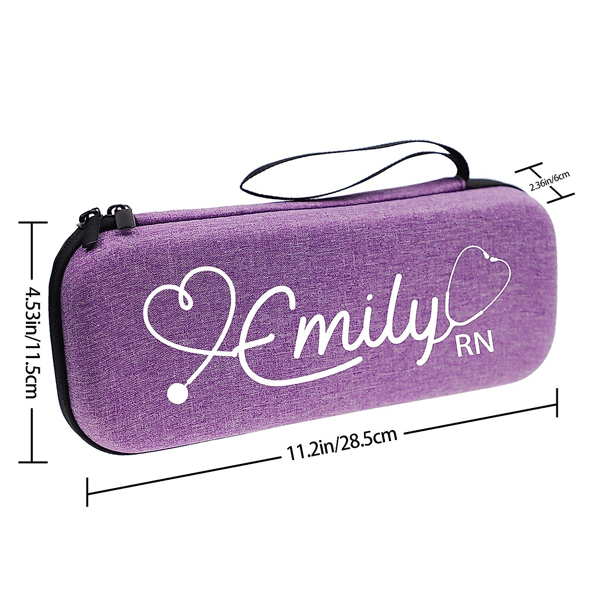 Personalized Stethoscope Case Custom Name Lightweight Hard Travel Case Organizer with Mesh Pocket for Nurse Accessories Customized Nurses Week Gift for Nurse Doctor Medical Assistant