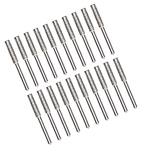 20Pcs Chainsaw Sharpener Burr Emery Grinding Head Rotating File Sharpening Tool Set Kit Multi Size File Chainsaw Engraving Abrasives for Saw Chain Grinder (5.5mm)