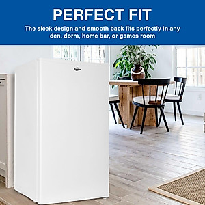 Koolatron Compact Refrigerator with Freezer - Mini Fridge for Bedrooms, Offices Dorms Wine Skincare Beverages Beer & Makeup Retro Cosmetic,Beverage Cooler Neveras Pequeñas para Cuarto white 3.1 cu ft