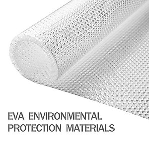 3 Rolls Cabinet Mat Drawer Liner Refrigerator Mat Pad For Kitchen Home, 17.7 x 59 Inch Transparent