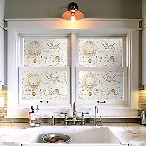 VistaPalette 18"x236" Cartoon Fairy Sun Moon Star Golden Peel and Stick Self Adhesive Wallpaper Removable Contact Paper Stick on Easy Peel Off Wall Paper for Kitchen Bedroom Bathroom Renter