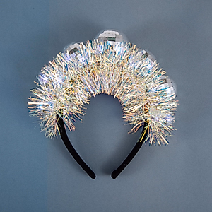 GFLPO Disco Ball Headband,Disco Headband,Vintage Disco Ball Headpieces,Disco Ball Head Boppers,70s Headbands for Women,Birthday Headband Birthday Crown,2025 New Years Eve Party Costume Accessory