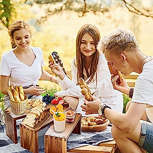 Acacia Wood Risers for Display Cupcake Stand for 24 Cupcakes, GIPIDER Perfume Stand NOT Acrylic Riser, Countertop Cup Cake Tier Stand Bathroom Organizer, Wood Riser NOT Acrylic Display Stands