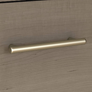 Bush Furniture Somerset 72W Office Desk with Hutch and 5 Shelf Bookcase in Ash Gray