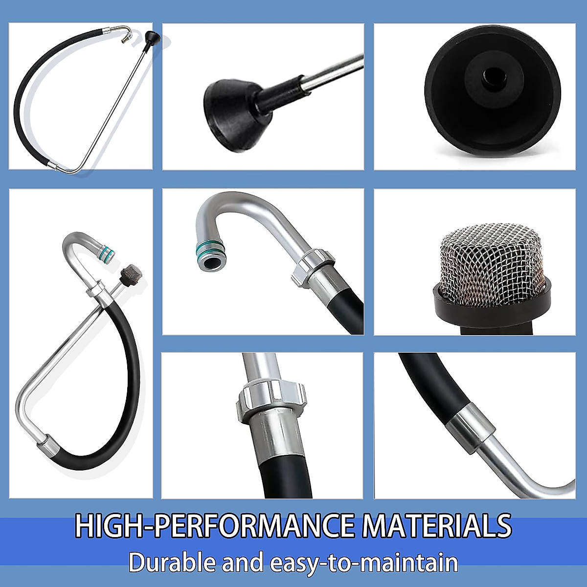 Upgraded Stainless Steel suction hose & Reflux Line Sets,Airless Paint Sprayer Accessories,Compatible with Graco 390 395 490 495 595,Fit for Tongshan T300 500 Airless Spraying/Line Painting Machine