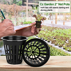 HXSEMAYIG 50PCS 2 inch Net Pots, Hydroponics Cup, Net Cups for Indoor or Outdoor Growing