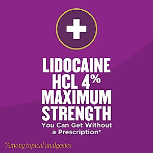 Globe Lidocaine 4% Multi-Symptom Relief Cream 1.75 oz, Numbs Away Pain & Itch, Steroid Free Non-Greasy Formula (Compare to Gold Bond w/Lidocaine)