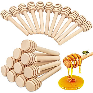 Honey Dipper Sticks, 30 PCS Mini Wood Honey Dipper, 3 Inch Server for Honey Jar Dispense and Wedding Party Gift Drizzle Honey