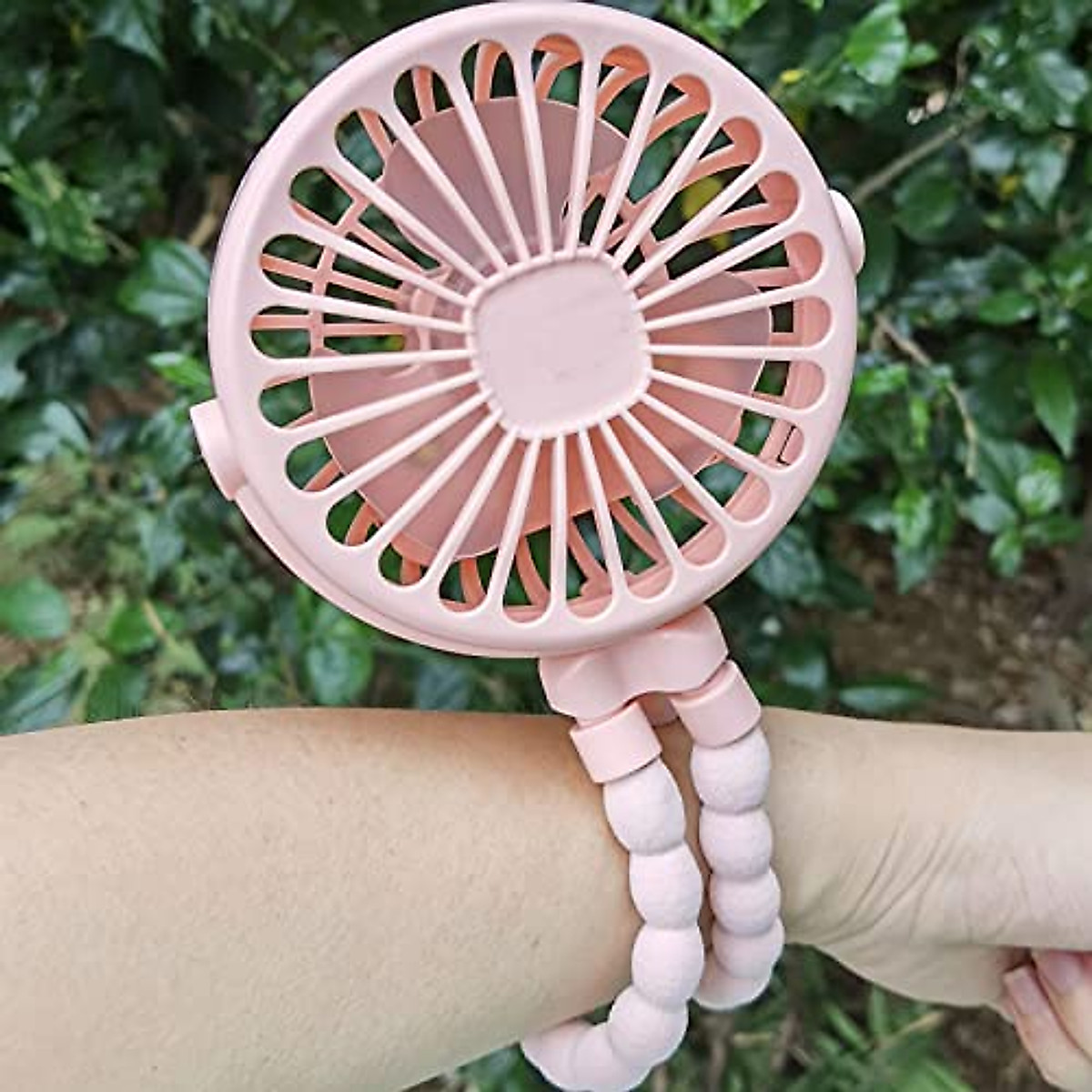 Keweis Mini Handheld Stroller Fan Octopus Fan Baby Fan with Flexible Tripod Wrapped on Stroller, Car Seat, Student Bed, Bike USB Rechargeable Fan, Desk Fan for Office and Baby Room or Outdoor
