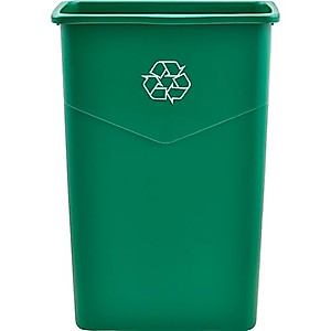 Global Industrial 23 Gallon Slim Recycling Container, Green