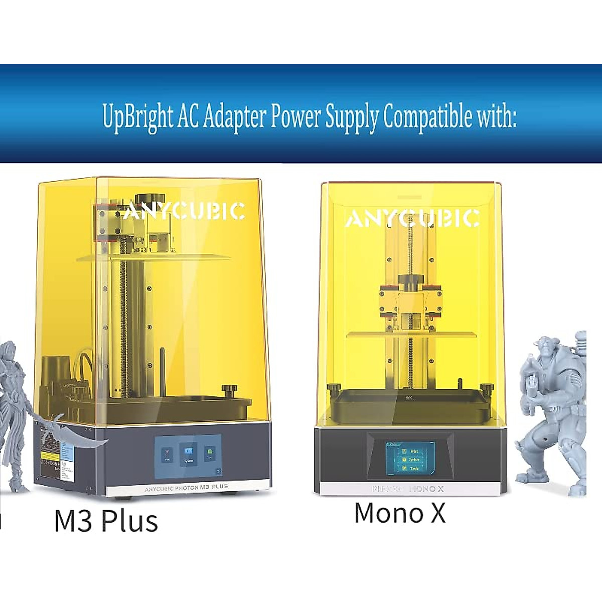 UpBright 24V AC/DC Adapter Compatible with ANYCUBIC Photon M3 Plus Mono X KBP003 SDCA-PM4 PX6 3D Resin Printer Built-In Scanner DIY Kit Battery YW-021 YW021 24VDC Power Supply Cord Cable Charger Mains