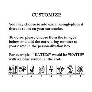 Discoveries Egyptian Imports Made in Egypt - Personalized Sterling Silver Cartouche Necklace - 1-Sided Custom Pendant Handmade in Egypt - Size: Large