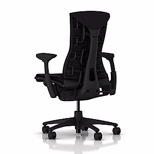 Herman Miller Embody Ergonomic Office Chair | Fully Adjustable Arms and Carpet Casters | Black Balance
