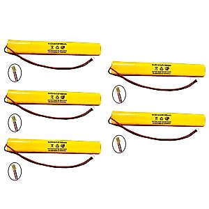(5 Pack) BAT9.6V700 9.6v 900mAh Exit Sign Emergency Light ELBB003 ELB-B003 NiCad Battery Replacement ELB-B004 ELBB004 OSA228 CUSTOM-306-U BBAT0044A BAA-96 BBAT0043A