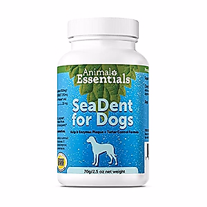 Animal Essentials SeaDent Kelp & Enzyme Plaque & Tarter Control for Dogs, 2.5 oz - Made in USA, Healthy Teeth & Gums