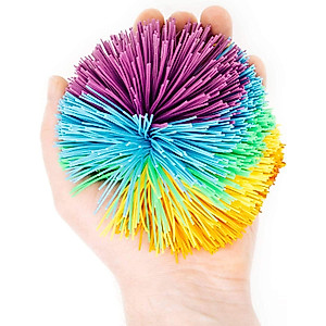 3 Packs of Large Monkey Stringy Ball,Size of 12cm/4.7Inch DiameterEach Ball-Weight of 100g / 0.22Ib Stress Sensory Fidget Balls Colorful Bouncy Ball