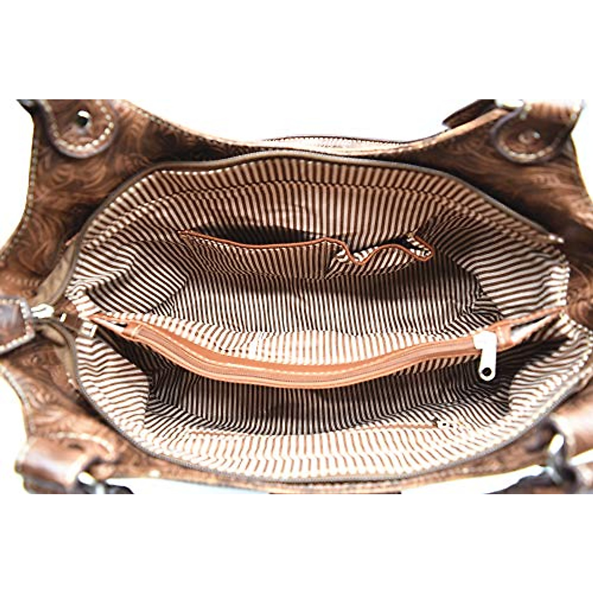 Western Style Berry Conchos Cowgirl Country Conceal Carry Purses Crossbody Handbags Women Shoulder Bags Wallet Set Brown