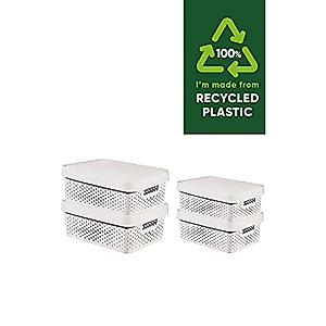 Curver Infinity Dots - White - 2 x 45 Litre and 2 x 11 Litre