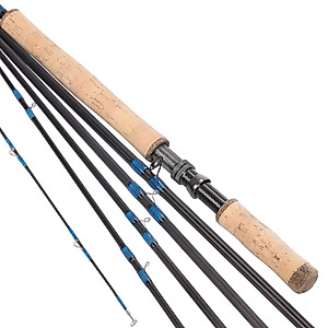 14' Spey Fly Fishing Rod 6 Sections 14FT 9/10 Spey Rod Carbon Fiber Blanks Two Handed Handle Cork Grip