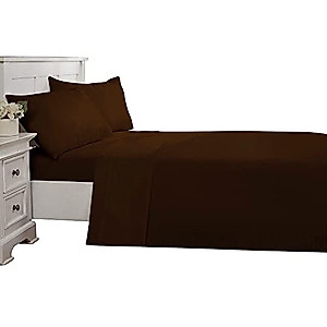 Kavy Beddings 6 Piece Bed Sheet Set Hotel Luxury Chocolate Full Size 28 Deep Pocket Bed Sheets 1000 Thread Count, 100% Egyptian Cotton