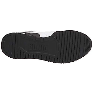 PUMA unisex child R78 Hook and Loop Sneaker, Black/White, 5 Toddler US