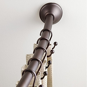 iDesign Metal Shower Curtain Hooks, The Axis Collection – Set of 12, Bronze