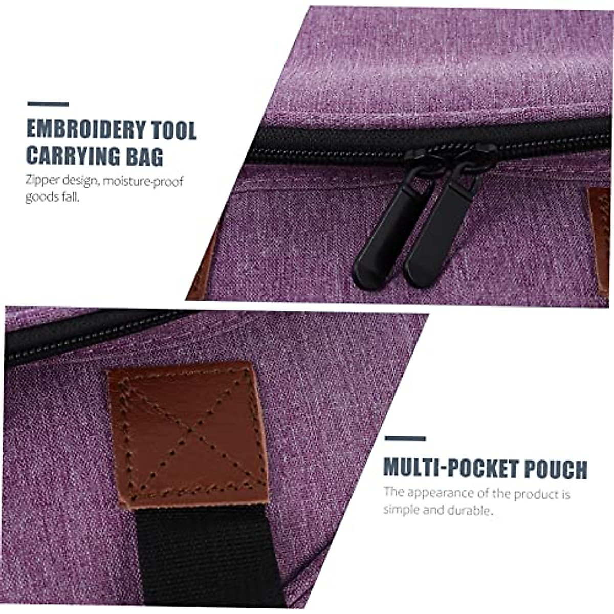 FAVOMOTO 1pc Sewing Storage Bag Knit Tote Bag Embroidery Tools Knitted Tote Bag Embroidery Tools Pouch Embroidery Supplies Storage Tote Sewing Carrying Bag Embroidery Sewing Tool Holder Set