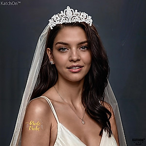 KatchOn, Bride to Be Sash and Headband set - Pack of 5 | Bachelorette Veil for Bride | Bachelorette Party Decorations | Gold Bachelorette Sash, Bridal Shower Decorations | Bachelorette Party Favors