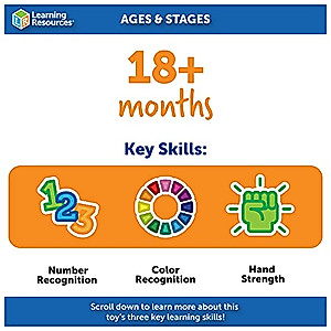 Learning Resources Spike The Fine Motor Hedgehog Pink - 14 Pieces, Ages 18+ months Fine Motor and Sensory Toy, Educational Toys for Toddlers, Montessori Toys